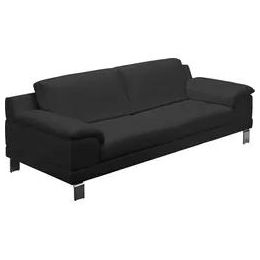 2,5-Sitzer Egoitaliano "Shakira, Design und Sitzkomfort auf hohem Niveau, tolle Details" Sofas Gr. B/H/T: 216cm x 84cm x 92cm, Leder BULL, grau (smoke) bequeme Armlehne und Rückenlehne