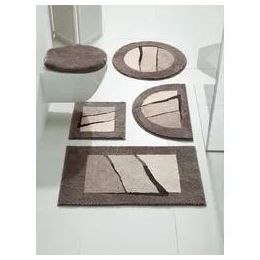 Badematte Grund Badematten Gr. rechteckig (50cm x 90cm),, grau (taupe)