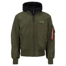 Bomberjacke Alpha Industries "Alpha Industries Men - Bomber Jackets MA-1 D-Tec" Gr. XL, grün (schwarzgrün, schwarz) Herren Jacken