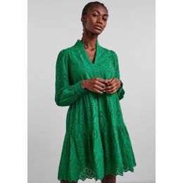 Blusenkleid Y.A.S "YASHOLI LS DRESS S. NOOS" Gr. XS, N-Gr, grün (jelly bean) Damen Kleider Freizeitkleider