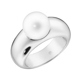 Silberring Giorgio Martello MILANO "mit Muschelkern-Perle, Silber 925" Fingerringe Gr. 54, Silber 925 (Sterlingsilber), weiß Damen