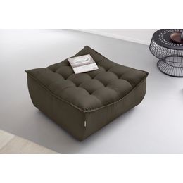 Hocker Calia italia, B:81cm H:42cm T:87cm, lila, Luxus-Microfaser Selfie (100% Polyester), Garten, Hocker, "Banjo, Designhocker in toller Optik und