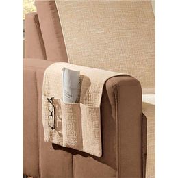 Tagesdecke, B:60cm L:200cm, beige, 48% Polyacryl, 41% Polyester, 11% Baumwolle, Tagesdecken