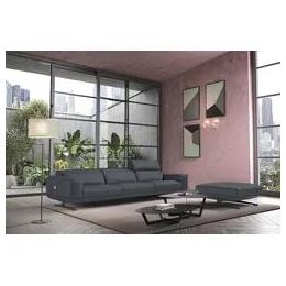 3-Sitzer Egoitaliano "Gloria, super bequem, hochwertige Verarbeitung, edles Design, Megasofa" Sofas Gr. B/H/T: 327cm x 96cm x 109cm, Luxus-Microfaser BLUSH, grau (charcoal) beidseitig verstellbare Rückenelemente, mit Designmetallfüßen