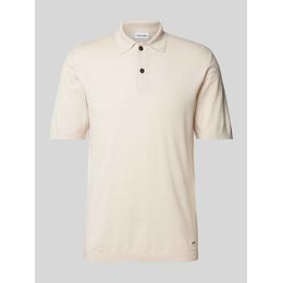 Calvin Klein Regular Fit Poloshirt im unifarbenen Design