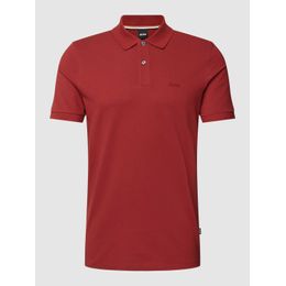 BOSS Slim Fit Poloshirt mit Label-Stitching Modell 'Pallas'