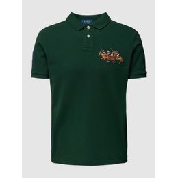 Polo Ralph Lauren Custom Slim Fit Poloshirt mit Motiv-Stitching