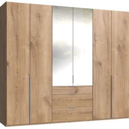 Kleiderschrank wimex "New York" Schränke Gr. B/H/T: 270 cm x 236 cm x 58 cm, 6 St., braun (plankeneichefarben, spiegel) mit Spiegeltür