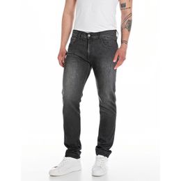 Slim-fit-Jeans Replay "Anbass" Gr. 30, Länge 34, grau (dark grey 712) Herren Jeans