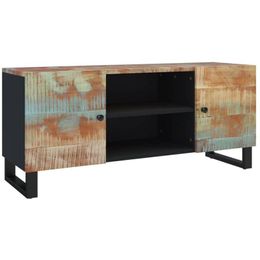 vidaXL - TV-Schrank 105x33x46 cm Altholz Massiv