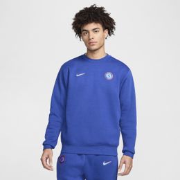 Nike FC Chelsea Club Fußball-Sweatshirt mit Rundhalsausschnitt (Herren) - Blau