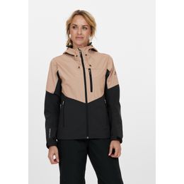 Outdoorjacke WHISTLER "Rosea" Gr. 40, schwarz (schwarz, beige) Damen Jacken aus wind- und wasserdichtem Funktionsmaterial