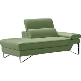 Ottomane Egoitaliano "Princess, elegantes Designsofa mit erstklassigem Sitzkomfort", gr&uuml;n (sprite), B:177cm H:95cm T:108cm, Leder CAREZZA (echtes Rindsleder) ist ein Naturleder, dass die urspr&uuml;nglichen Eigenschaften der Haut nicht ver&auml;ndert. Das Vorhandensein von verheilten Narben, K&ouml;rnungsunterschiede, Falten, Adern, Unterschiede in den Farbt&ouml;nen und andere Spuren, die die Natur auf diesen Fellen