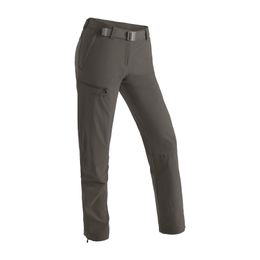 Funktionshose Maier Sports "Inara slim" Gr. 34, Normalgrößen, braun (schlamm) Damen Hosen Herren Wanderhose, atmungsaktive Outdoor-Hose, 4 Taschen, Slim Fit