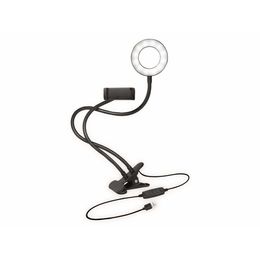 Logilink Smartphone-LED-Ringlicht AA0150, Klemmhalterung, Lichtregler, &Oslash; 8,5 cm