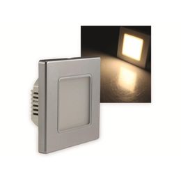 Chilitec LED-Einbauleuchte EBL 86, 2,5 W, 3000 K, warmwei&szlig;, Rahmen silber