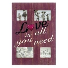 MyFlair Holz Fotorahmen "Love is all you need"