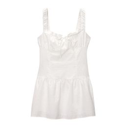 Pull&Bear Pull&Bear Kleid Damen Größe 34 weiß Winterkleid