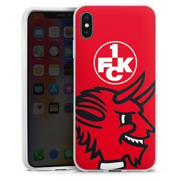 DeinDesign iPhone Xs Max Handy Silikon H&uuml;lle Case transparent Handyh&uuml;lle Devil 1. Fc Kaiserslautern 1. Fck Silikon Case