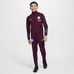 Paris Saint-Germain Strike Nike Dri-FIT Fußball-Trainingsanzug aus Strickmaterial für ältere Kinder - Rot