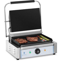 ROYAL CATERING Kontaktgrill glatt 2.200 w Gastro Panini Toaster Elektro Grillplatte Edelstahl