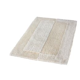 Badematte Kleine Wolke "Havanna" Badematten Gr. rechteckig (85 cm x 150 cm), 1 St., Baumwolle, beige (natur) Badteppich, Uni Farben, Hoch-Tief Effekt, mit Bordüre