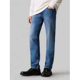 Straight-Jeans Calvin Klein Jeans "AUTHENTIC STRAIGHT" Gr. 30, Länge 30, blau (denim medium) Herren Jeans im 5-Pocket-Style