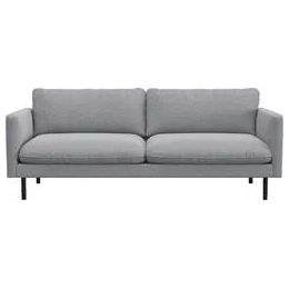 3,5-Sitzer FLEXLUX "Bolzano, Megasofa, aktuelles Design" Sofas Gr. B/H/T: 207cm x 61cm x 90cm, Chenille, grau (sophisto grau) sehr bequem durch Kaltschaum, im Sitz, lose Sitz -& Rückenkissen