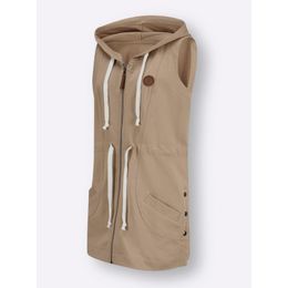 WITT Damen Longweste, sesam, Gr&ouml;&szlig;e 40