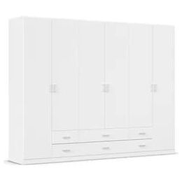 Drehtürenschrank Rauch "Kleiderschrank Schrank Garderobe Wäscheschrank GAMMA in 3 Breiten" Schränke Gr. B/H/T: 271 cm x 210 cm x 54 cm, 6 St., weiß (alpinweiß) mit 6 Schubladen, in schlichtem Design TOPSELLER MADE IN GERMANY