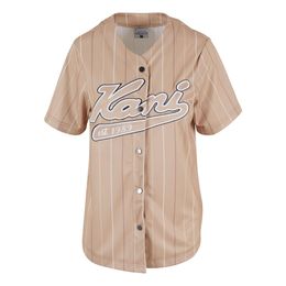 Karl Kani Trikot 'Varsity' Damen Gr&ouml;&szlig;e XS sand / schwarz / wei&szlig;