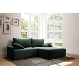 Ecksofa exxpo - SOFA FASHION "Orinoko, aktuelles Design und hoher Sitzkomfort, L-Form", braun (pine), B:240cm H:92cm T:177cm, Sofas, Ecksofa, inkl. Bettfunktion und Bettkasten, sch&ouml;ne Farben im angesagten Cord