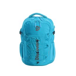 Sportrucksack DISCOVERY "Outdoor" Gr. B: 15.5 cm, blau Rucksäcke aus Nylon-Material