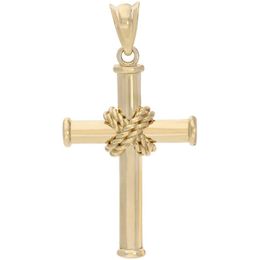 Ketten-Anhänger Firetti "Schmuck Geschenk Gold 375 Kreuz Halsschmuck Anhänger Halskette" Schmuckanhänger Gr. Gelbgold 375, 1,12 g, gelb (gelbgoldfarben) Damen Anhänger