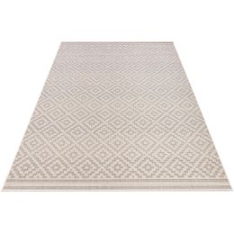 Teppich NORTHRUGS "Raute" Teppiche Gr. B/L: 200 cm x 290 cm, 8 mm, 1 St., grau In-& Outdoor, Wetterfest, Balkon, Garten, Wohnzimmer, Terrasse, Raute