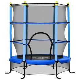 HOMCOM Trampolin Ø163 cm Gartentrampolin Mini-Trampoline für Kinder mit Sicherheitsnetz Randabdeckung Klein