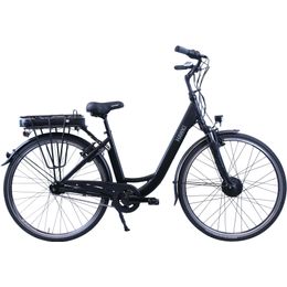 E-Bike HAWK Bikes "eCity Wave" E-Bikes Gr. 46 cm, 28 Zoll (71,12 cm), schwarz Pedelec, Elektrofahrrad für Damen u. Herren, Cityrad