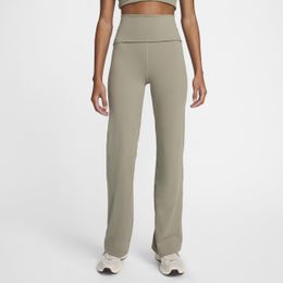 Nike One Dri-FIT-Hose mit umschlagbarem, hohem Bund (Damen) - Grün