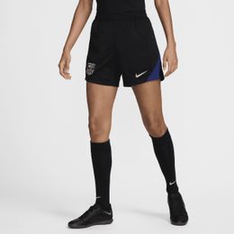 FC Barcelona Strike Nike Dri-FIT Strick-Fußballshorts für Damen - Schwarz