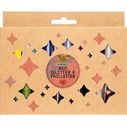 Folia Bio Glitter & Pailletten-Set Rainbow L Glitzer farbsortiert