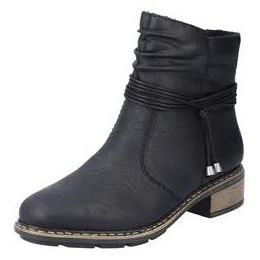 Winterstiefelette Rieker Gr. 40, schwarz Damen Schuhe mit Zierkordel und slouchy Schaft