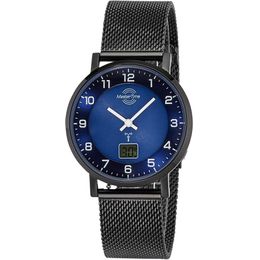 Funkuhr MASTER TIME "Advanced, MTLS-10742-32M" Armbanduhren schwarz Damen Quarzuhren Armbanduhr, Quarzuhr, Damenuhr, Datum