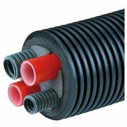 AustroPEX WPP Wärmepumpenrohr-Fernwärmeleitung - Meterware - 2-40 x 3,7 mm (DN 32) und 2 Leerrohre - Außenmantel 145 mm ** 1m/77,89 EUR