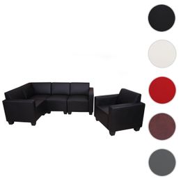 Mendler Modular Sofa-System Couch-Garnitur Lyon 4-1, Kunstleder ~ Variantenangebot 21689+21692+21696+21699+21705+21716