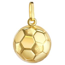 Ketten-Anhänger Firetti "Schmuck Geschenk Gold 375 Halsschmuck Anhänger Halskette Fußball" Schmuckanhänger Gr. Gelbgold 375, 1,15 g, goldfarben (gelbgoldfarben) Herren