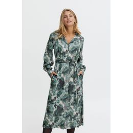 Blusenkleid Fransa "Fransa FRDana" Gr. XL, US-Größen, grün (dark forest aop b) Damen Kleider Blusenkleider