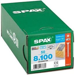 Spax® T40 Tellerkopf Edelstahl A2 Holzbauschrauben 50 St.
