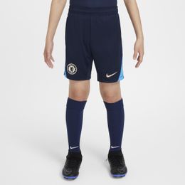 FC Chelsea Strike Nike Dri-FIT Fußball-Shorts aus Strick für jüngere Kinder - Blau