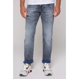 Regular-fit-Jeans CAMP DAVID Gr. 30, Länge 30, grau Herren Jeans Verschluss mit Knopfleiste