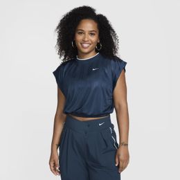 Nike Sportswear Collection Kurzärmliges Jacquard-Trikot mit Dri-FIT-Technologie (Damen) - Blau